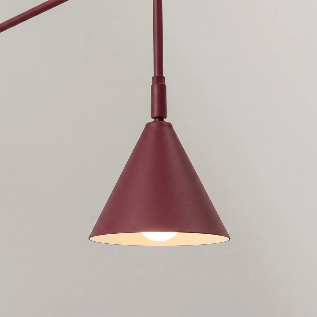 Sollux Lighting Nástěnné svítidlo NOX 1 bordó s vypínačem