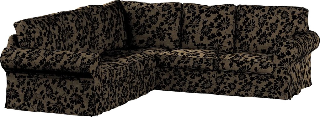 Potah na pohovku IKEA Ektorp rohová barva béžová látka pletený vzor, vzorované