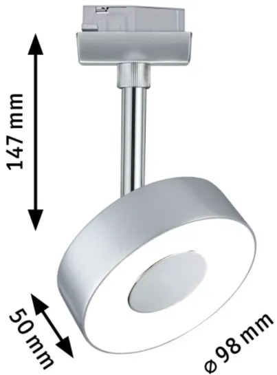 Paulmann Circle, spot pro Urail system, 1x5W LED 2700K, stmívatelé, matný chrom