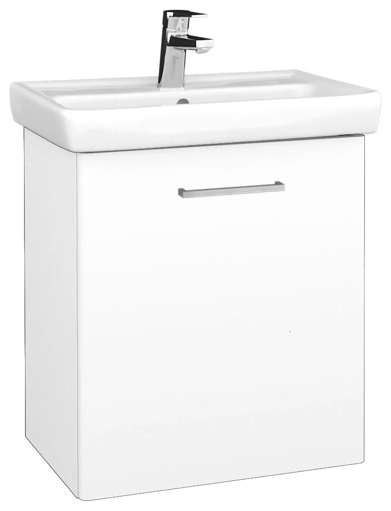 Dřevojas Koupelnová skříň DOOR SZD 55 Varianta: M01 Bílá mat / Úchytka T02 / M01 Bílá mat / Levé