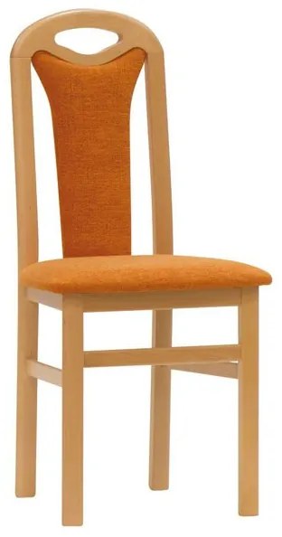 Stima Dřevěná jídelní židle BERTA | Odstín: bílá,Sedák: bolton new beige 3