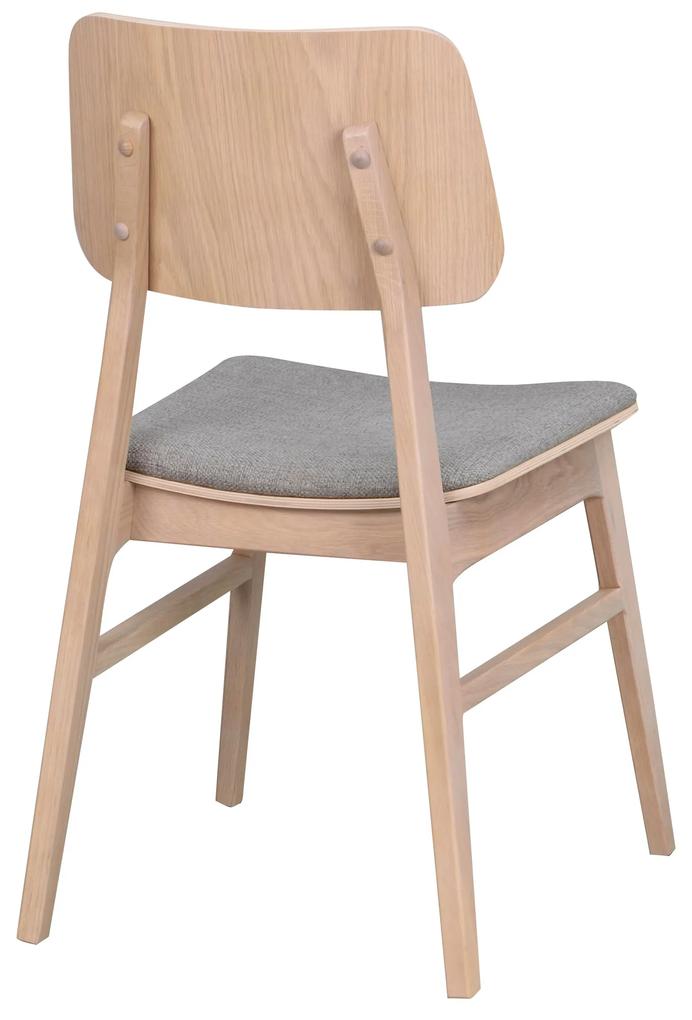 Bělená dubová jídelní židle Rowico Boder