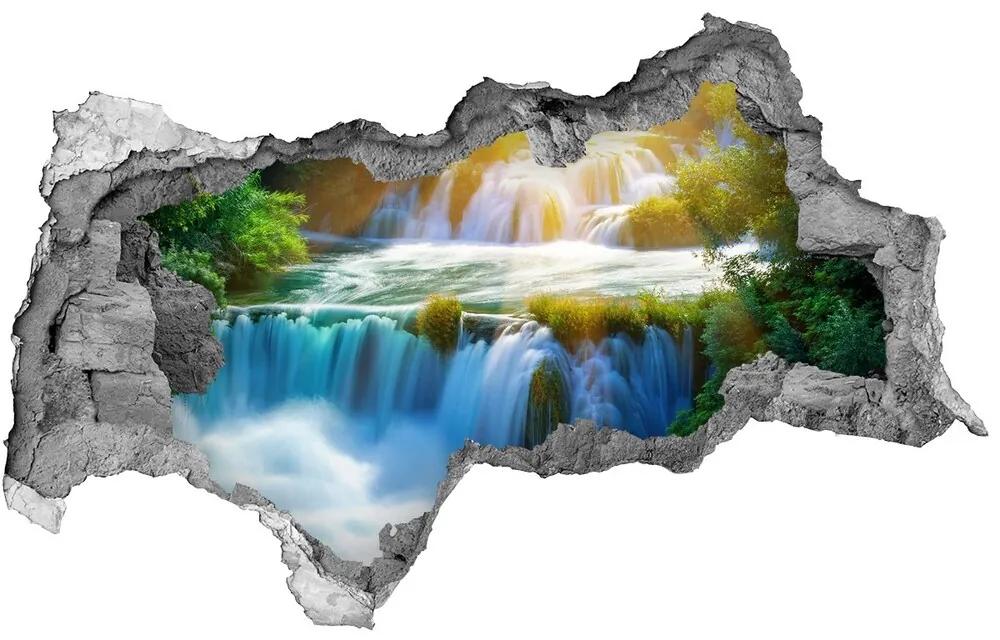 Wallmuralia Nálepka fototapeta 3D výhled Vodopád Krka 95x73 cm