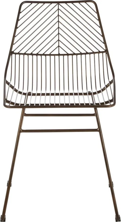 Kovová jídelní židle v bronzové barvě District – Premier Housewares
