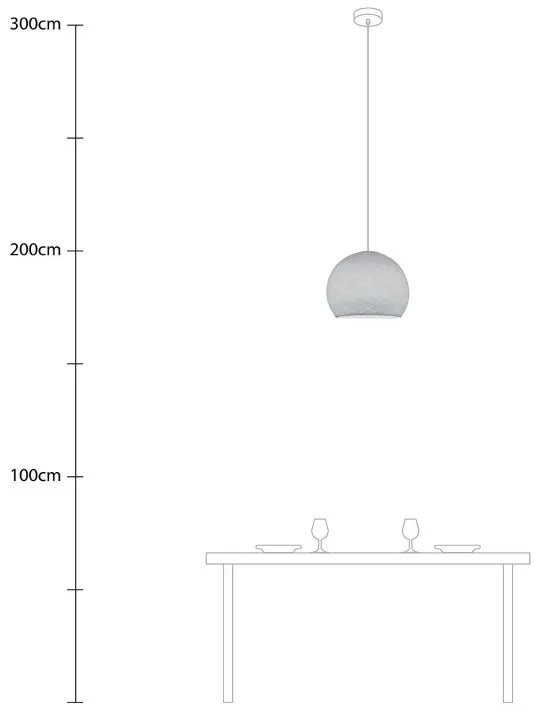 creative cables Stínidlo tvaru kupole z polyesterového vlákna - 100% vyrobené ručně Barva komponentu: Olivově Zelená, Velikost ⌀: M - 35cm