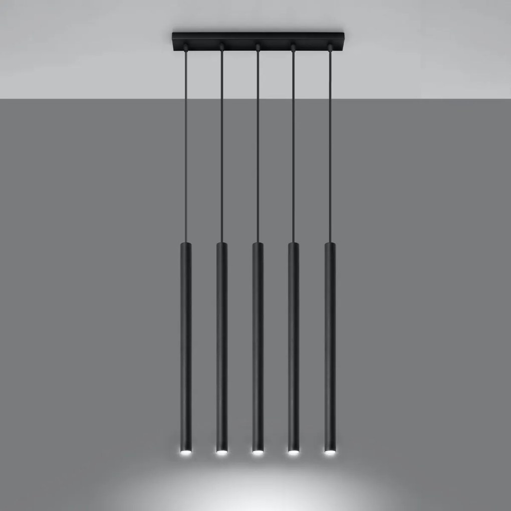 Sollux Lighting Závěsné svítidlo PASTELO 5 černé