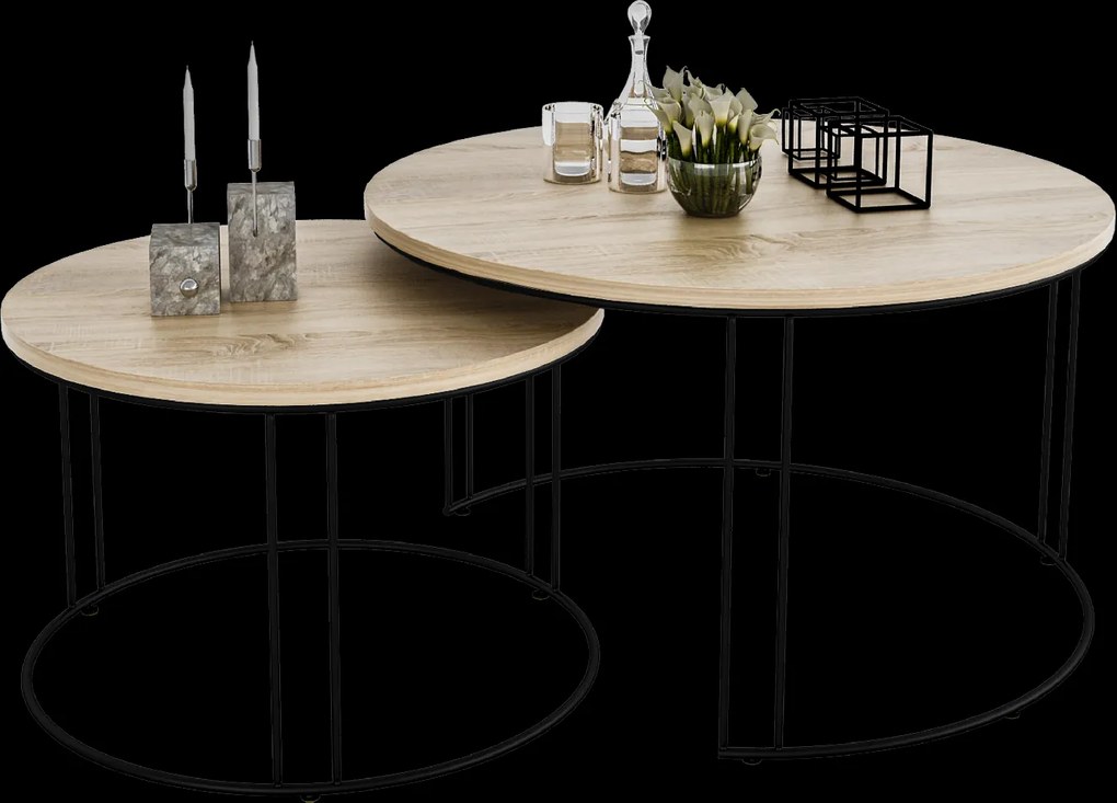 ADRK Furniture Konferenční stolek 2v1 ETTA CT-ETT-B-S
