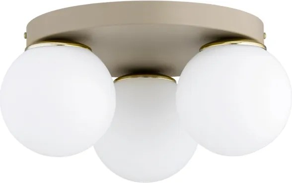 BRILAGI - Stropní svítidlo MILO ECRU 3xE27/60W/230V pr. 35 cm béžová/zlatá