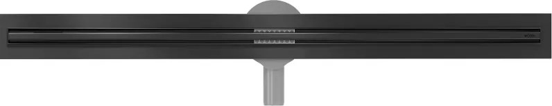 Mexen Flat nerezový sprchový žlab s rotačním 360° sifonem 90 cm, vzor SLIM, černá, 1741090
