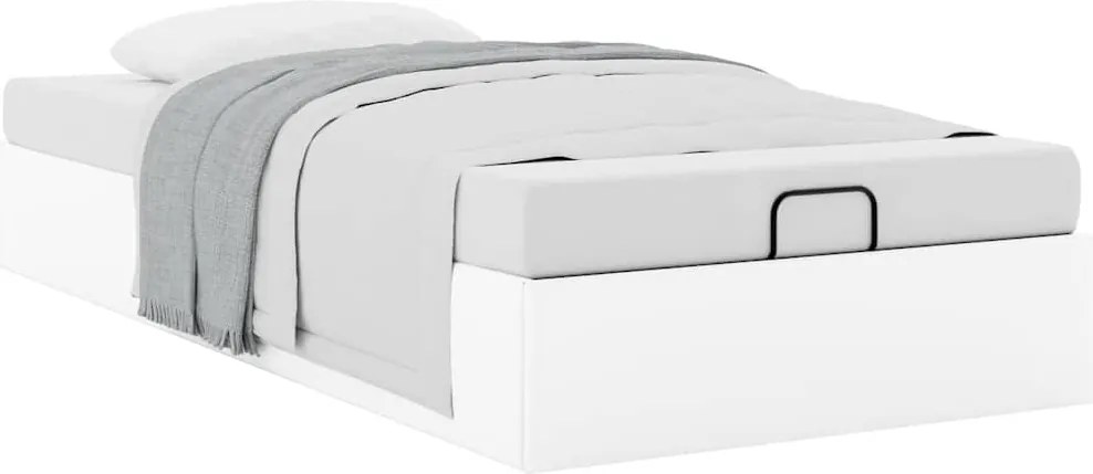 Osmanský rám postele bez matrace bílý 90x190 cm umělá kůže 3310775