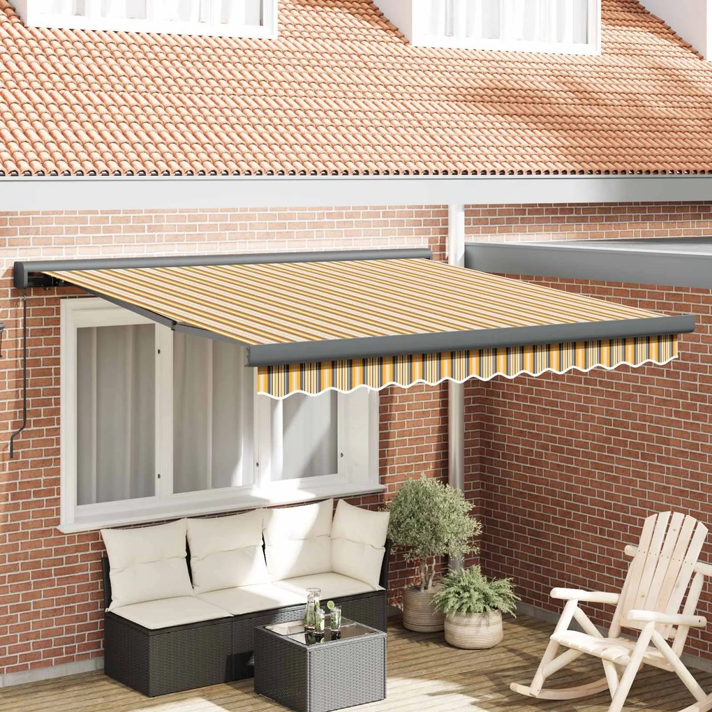 Stahovací markýza Vícebarevný 350 x 250 cm Plátno a hliník 3330317