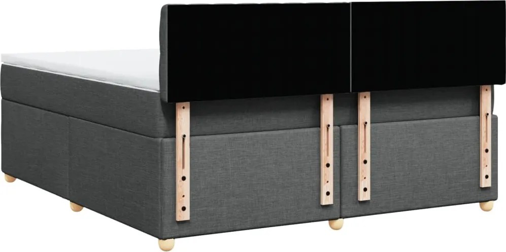 Box spring postel s matrací tmavě šedá 180x200 cm textil 3286767