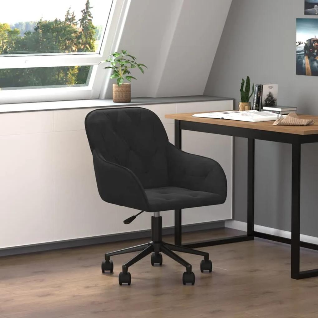 vidaXL Otočná kancelářská židle samet [344868] Barva: Modrá