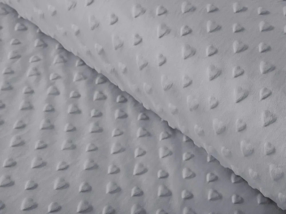 Biante Dětský povlak na polštář Minky 3D srdíčka MKS-005 Tmavě šedý 60 x 60 cm
