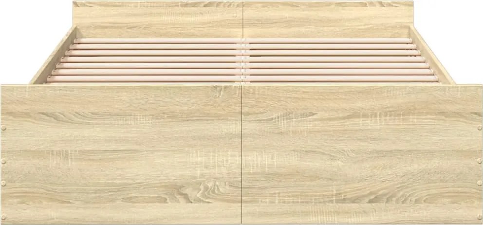 Rám postele se zásuvkami dub sonoma 120x190 cm kompozitní dřevo 3280323