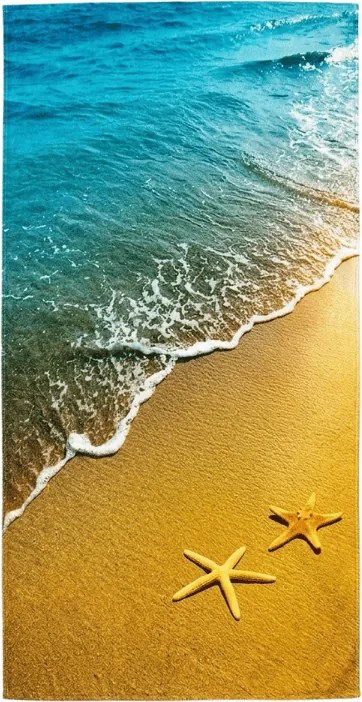 Rychleschnoucí plážová osuška SUNNY BEACH barevná 70 x 140 cm, 100% mikrovlákno