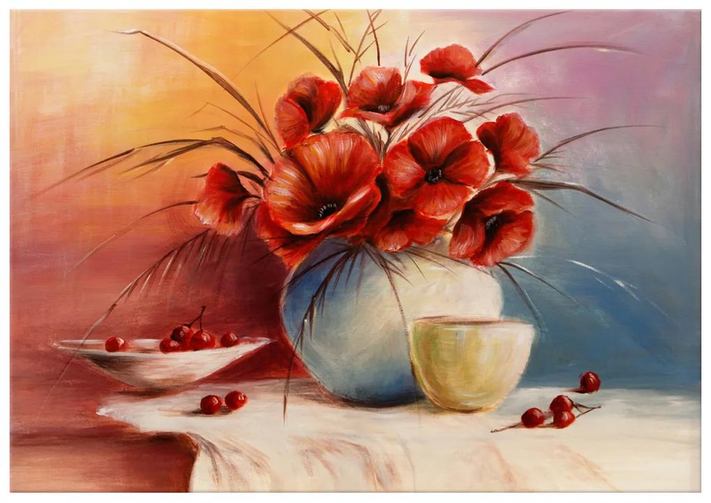 Gario Ručně malovaný obraz Kompozice Vlčí mák Rozměry: 120 x 80 cm