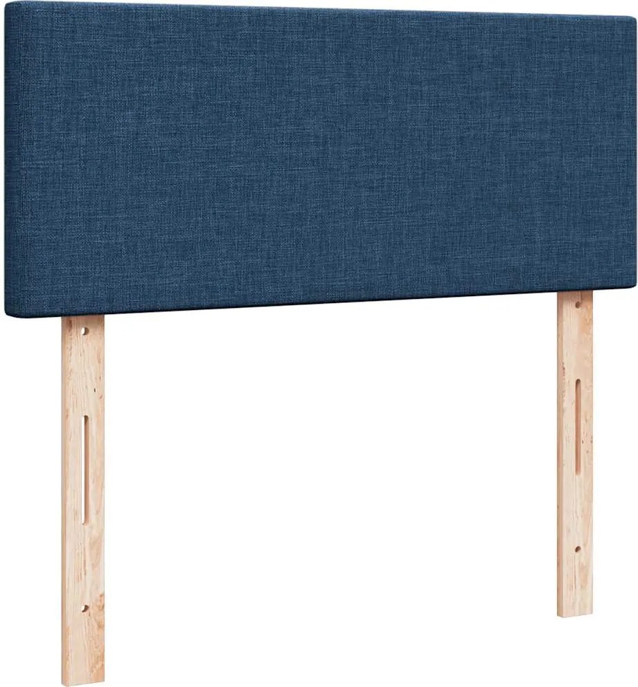 Box spring postel s matrací modrá 120x200 cm textil 3287422
