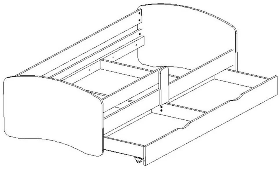 CASARREDO Postel s ÚP SHOKORA 200x90 cm bílá