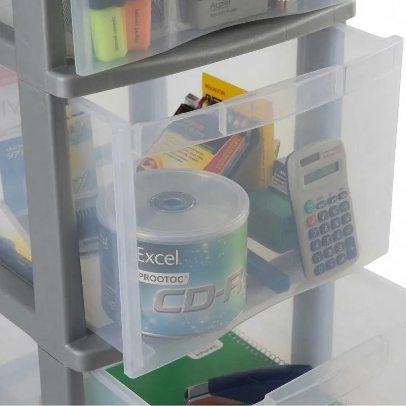 SUNDIS Úložný box se 3 zásuvkami, antracit, OFFICEMIX - MAXI