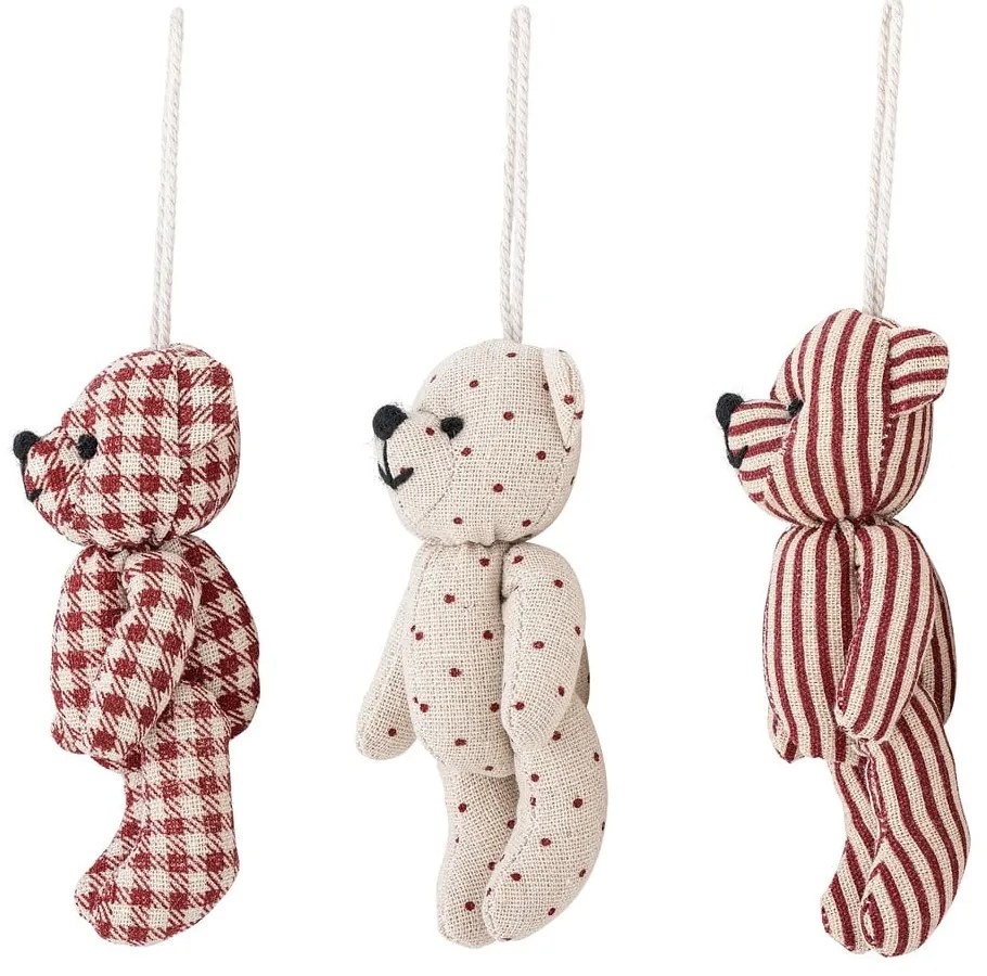 Textilní vánoční ozdoby v sadě 3 ks 5 cm Salwa – Bloomingville