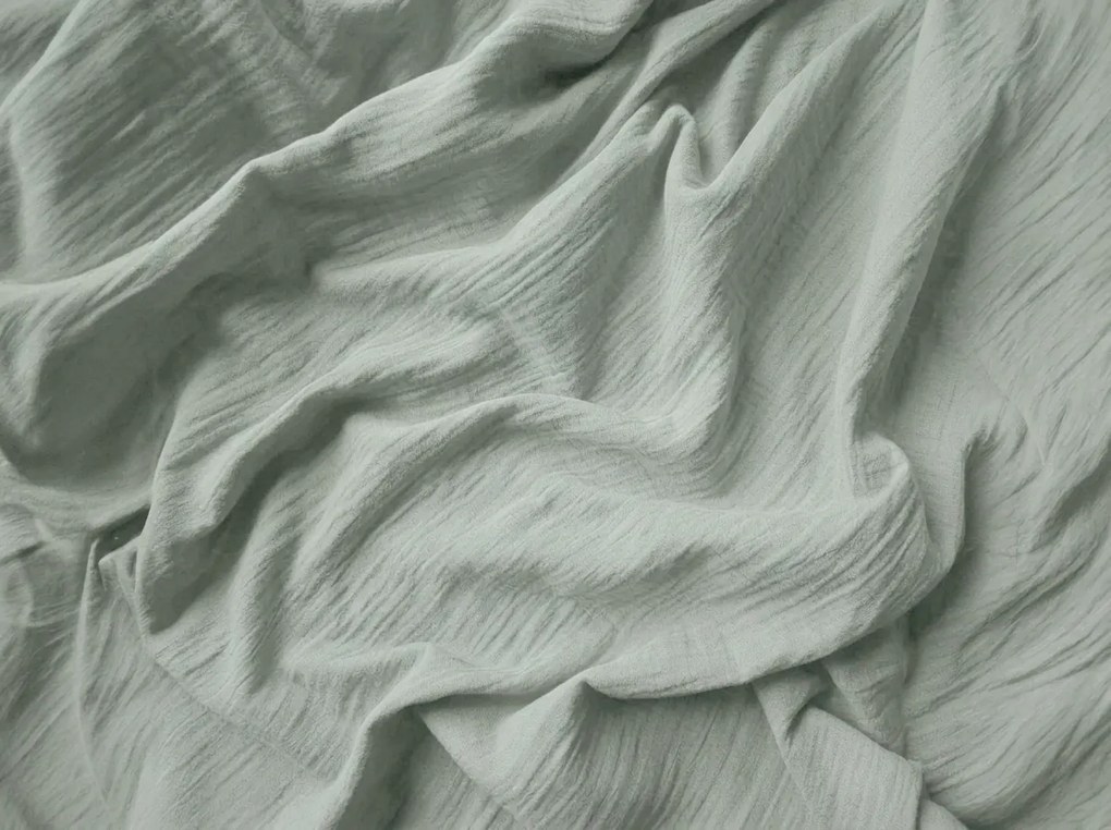 Mušelínové povlečení MUSSARI šalvějově zelené Rozměr povlečení: 70 x 90 cm | 140 x 200 cm