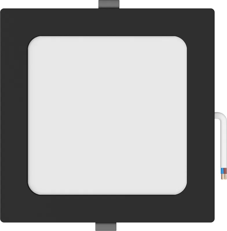 Mexen LDRR, LED stropní svítidlo pro zapuštění 17 x 17 cm, 12W, neutrální - 4000K, 1320 lm, černá - L211-017-1240-70
