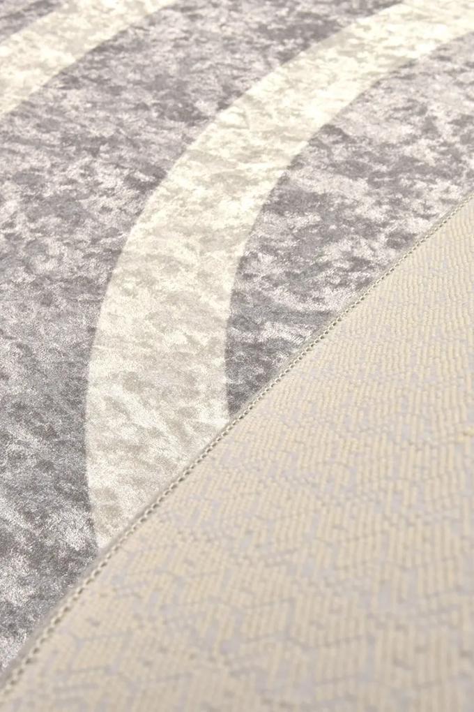 Kulatý koberec Silver 140 cm šedý