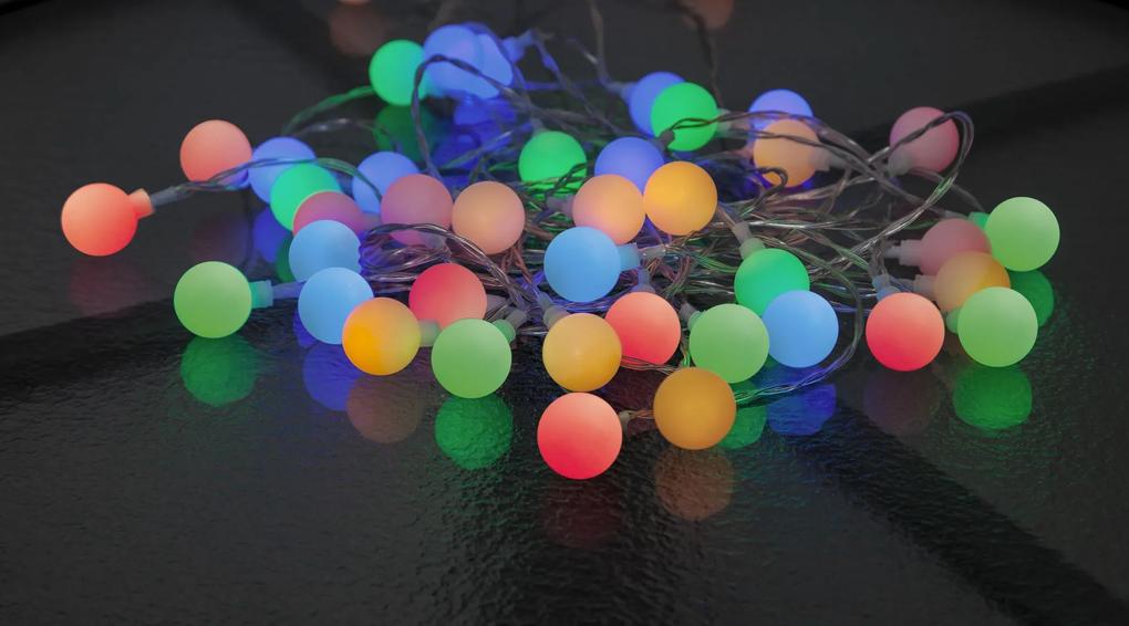 STAR TRADING Barevný LED řetěz Berry, multi barva, sklo