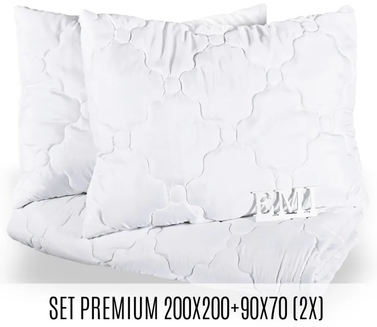 Set manželské přikrývky a polštářů Premium 200x200 + 90x70 (2x) EMI