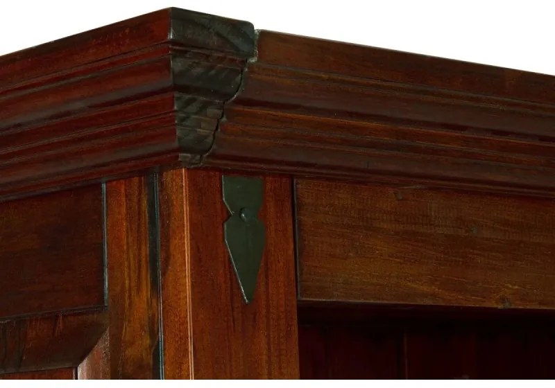 furniture-nabytek.cz - Masivní knihovna Catello z borovicového dřeva, lakovaná, hnědá – 97×38×200 cm