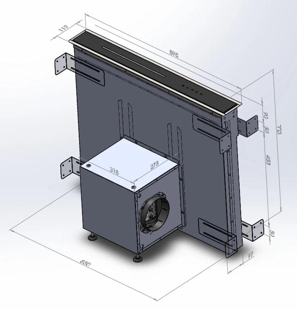 Ciarko Design Odsavač par Ciarko Design Moondraft Black (CDB9001CC)