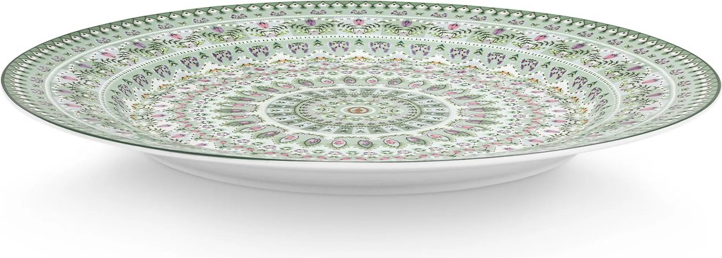 Pip Studio Lily & Lotus talíř Ø32cm, zelený (Velký porcelánový talíř)