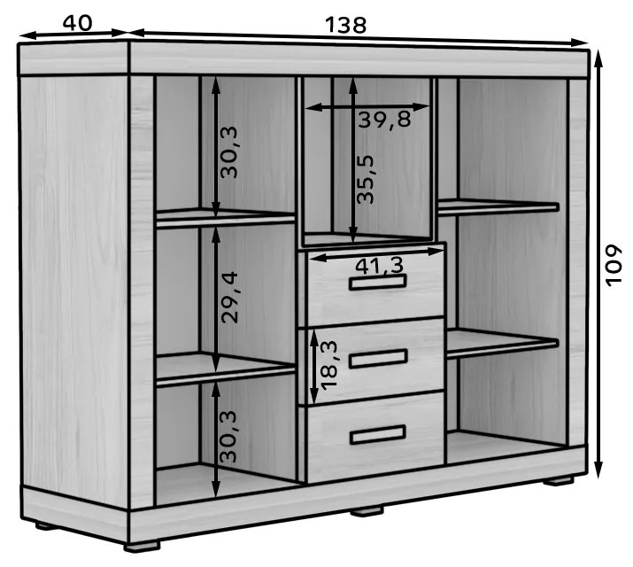 Komoda 3D3SZ BAHAR