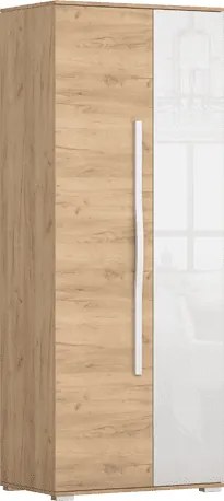 IDZ Šatní skříň LAURA, 80 cm Zlatý dub/Bílá