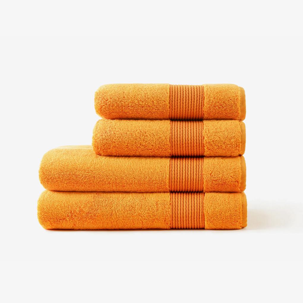 Goldea froté ručník / osuška mikro exklusiv - oranžový 50 x 100 cm