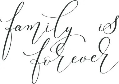 Samolepka Family is forever