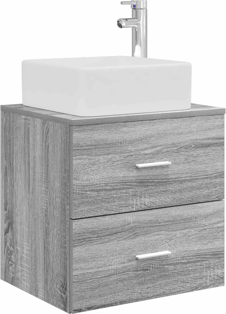 Sada koupelnových skříněk 3 ks Šedý Sonoma 53 x 34,5 x 63 cm 3405864