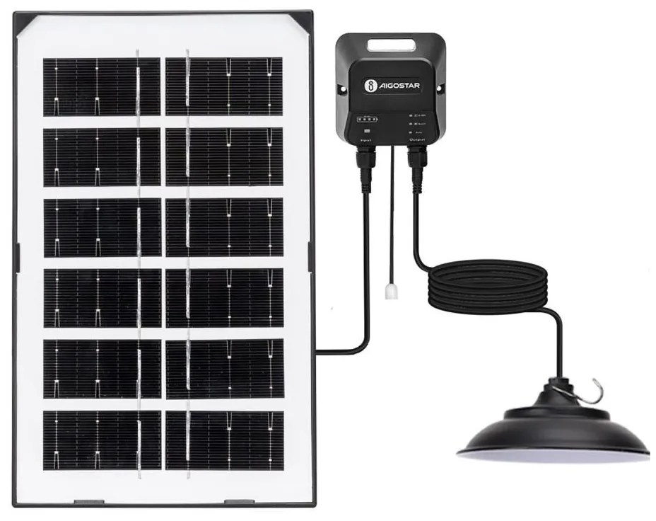 Aigostar - LED Solární lustr LED/35W/12V 3000 mAh 6500K pr. 15 cm