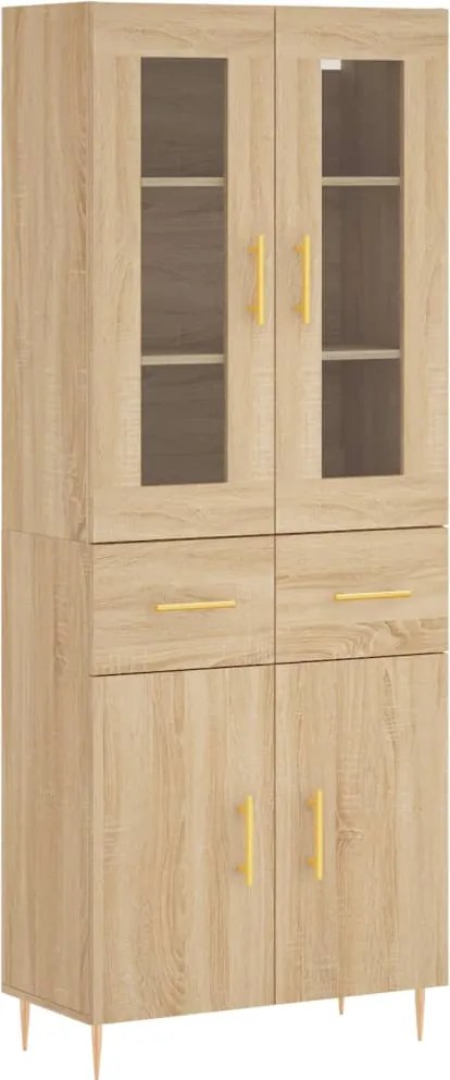 Skříň highboard dub sonoma 69,5 x 34 x 180 cm kompozitní dřevo 3198524
