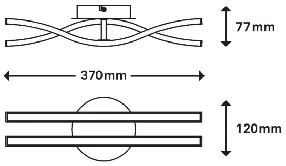 Briloner 3194-029 - LED Přisazený lustr GO 2xLED/6W/230V