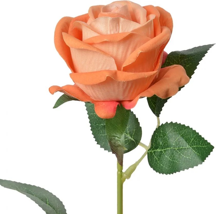 Oranžová umělá květina růže Rosea - 8*8*50 cm