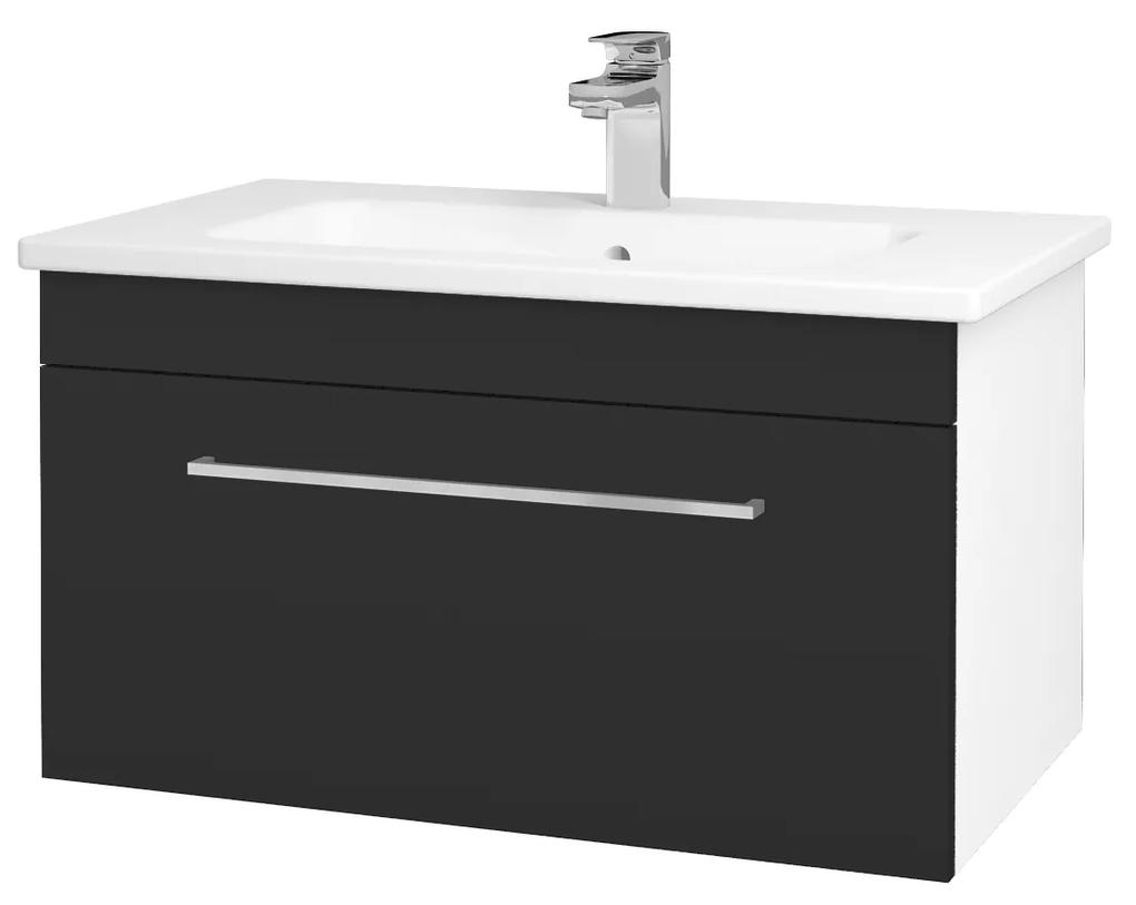 Dřevojas Koupelnová skříň ASTON SZZ 80 Varianta: N01 Bílá lesk / Úchytka T03 / D20 Galaxy