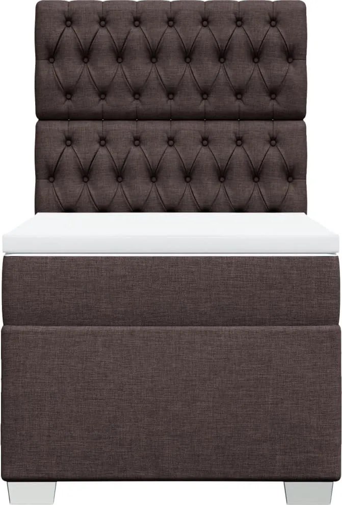 Box spring postel s matrací tmavě hnědá 80x200 cm textil 3292625
