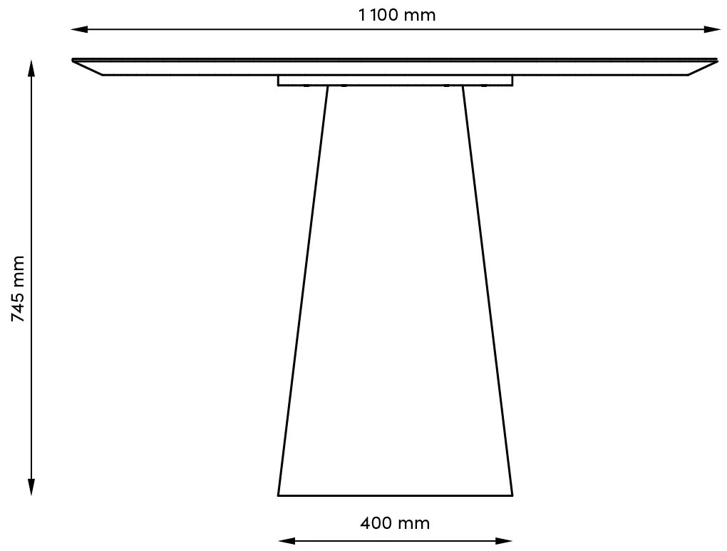 OnaDnes -20% Hnědý dubový jídelní stůl Marco Barotti 110 cm s matnou černou podnoží
