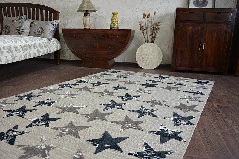 Kusový koberec LISBOA 27219/975 hvězda hnědý