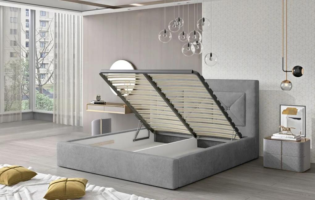 Čalouněná postel CLOE - Monolith 77 - 160x200cm - Kov