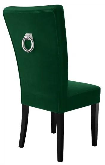 Čalouněná jídelní židle ST67 + klepadlo, Barva:: černá, Barva: bílý polomatný, Potah: Magic Velvet 2225