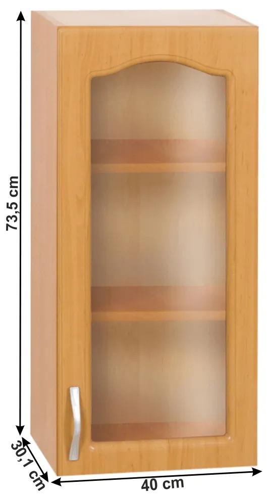 Horní kuchyňská skříňka Leite MDF klasik W40S/P olše (P). 788951