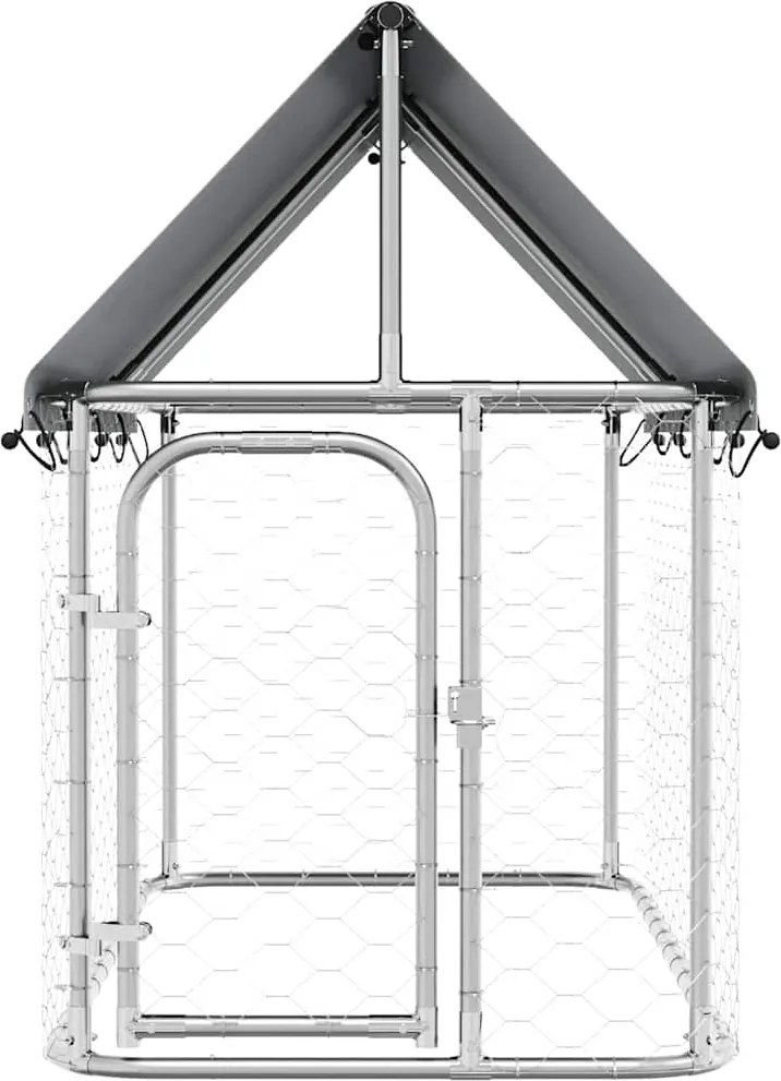 Venkovní psí kotec se střechou 200 x 100 x 150 cm 171496